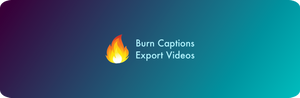 Export videos with burnt captions